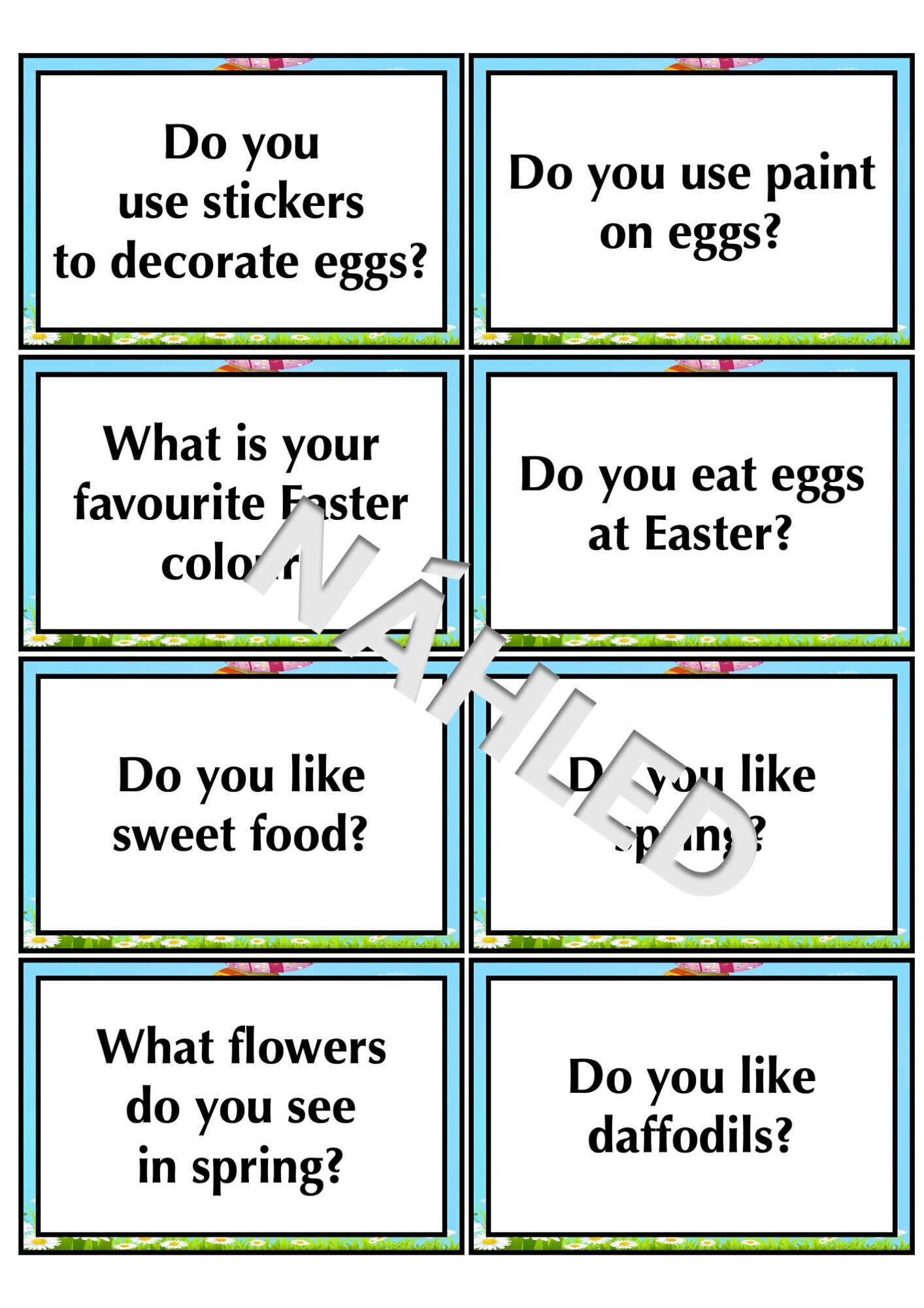 Rapid Fire Questions - Easter (A1) - Anglický jazyk | UčiteléUčitelům.cz